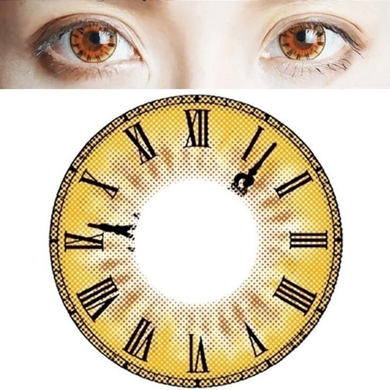 Roman Clock Yellow Halloween Colored Contacts – stuncloth